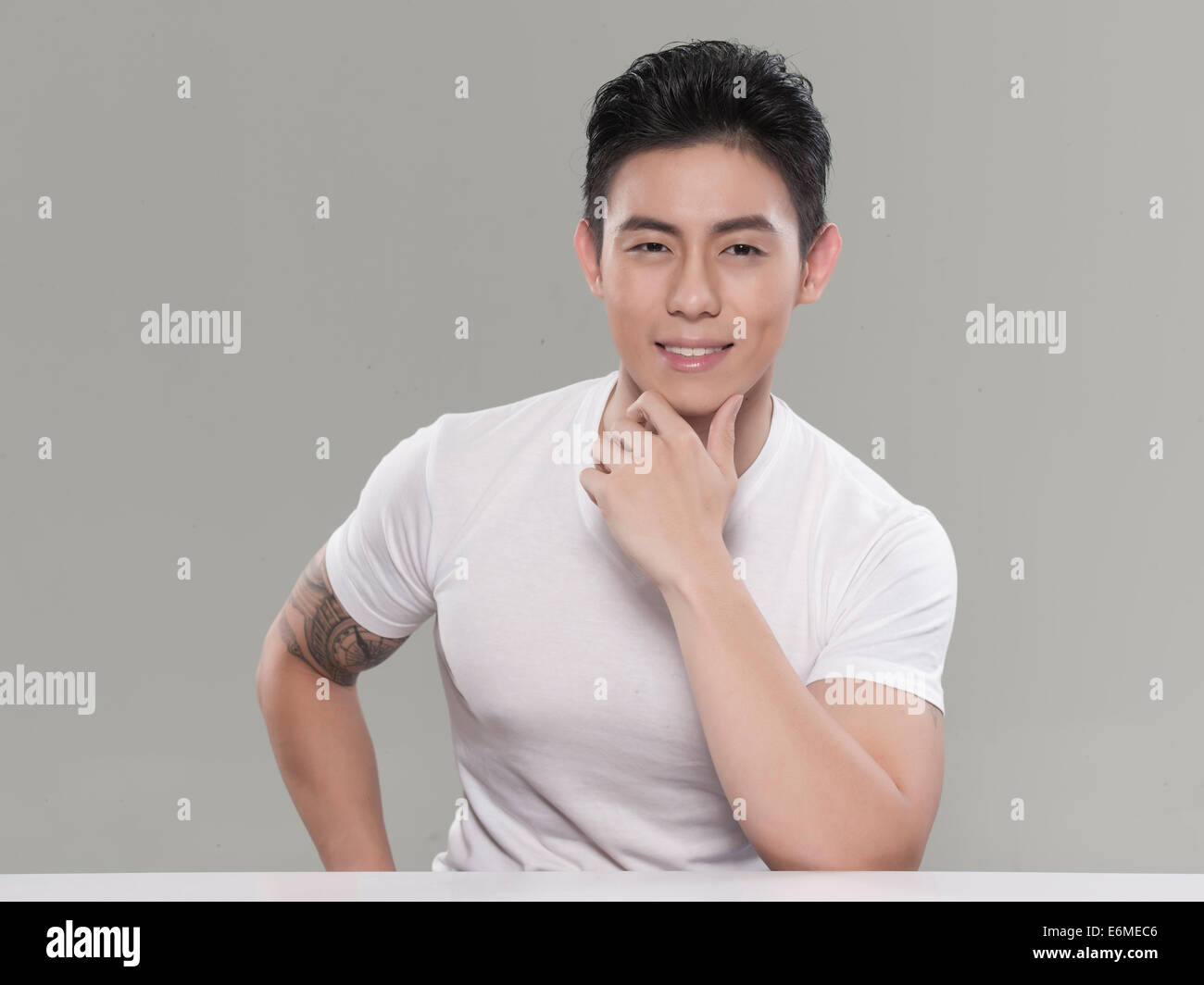 Asian Young Handsome Man Posing Stock Photo - Alamy