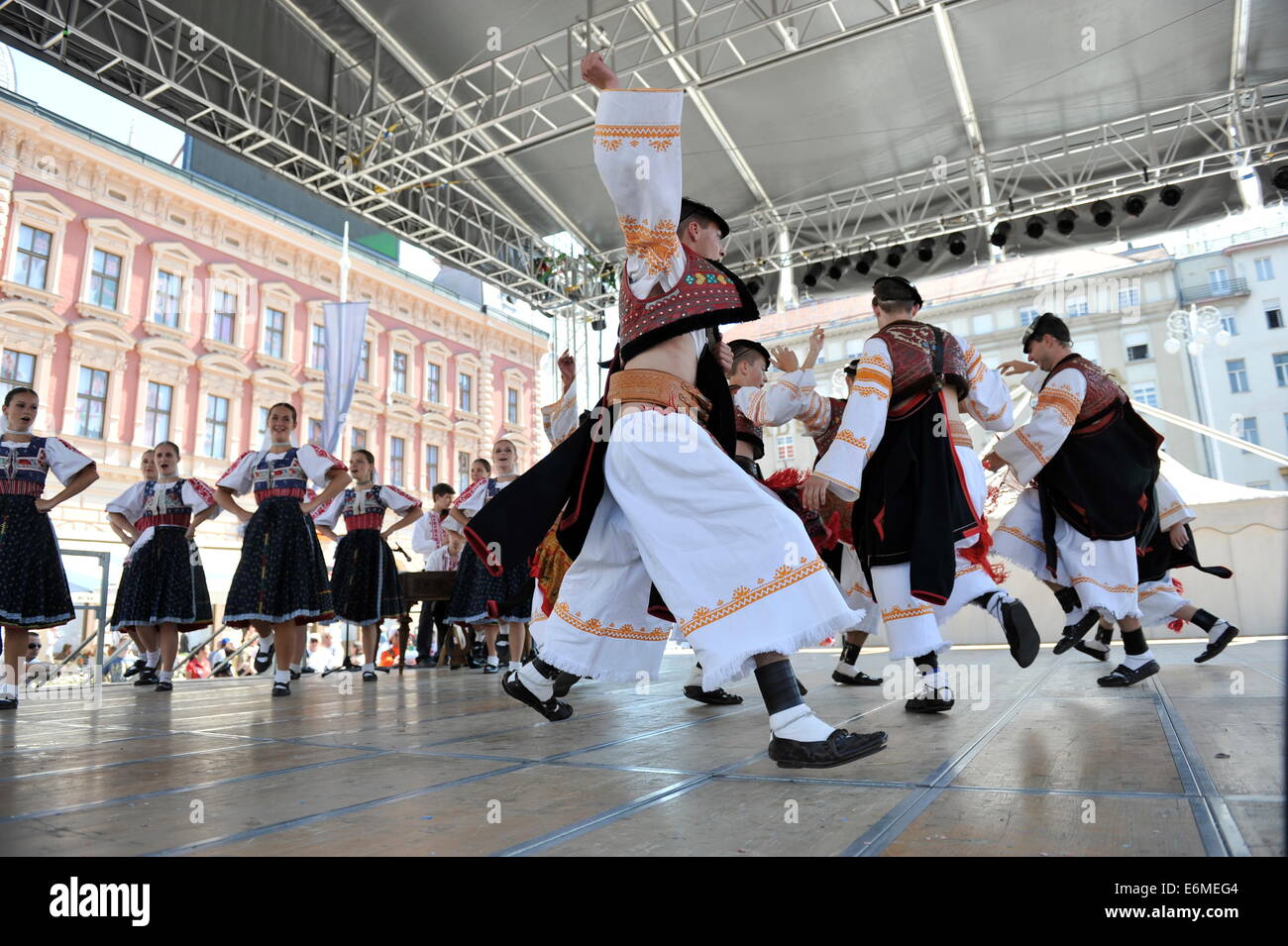 Members of folk group Detva from Slovakia during the 48th International ...