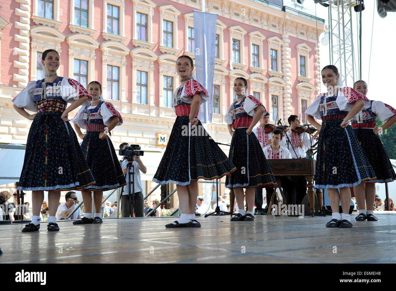 Members of folk group Detva from Slovakia during the 48th International ...