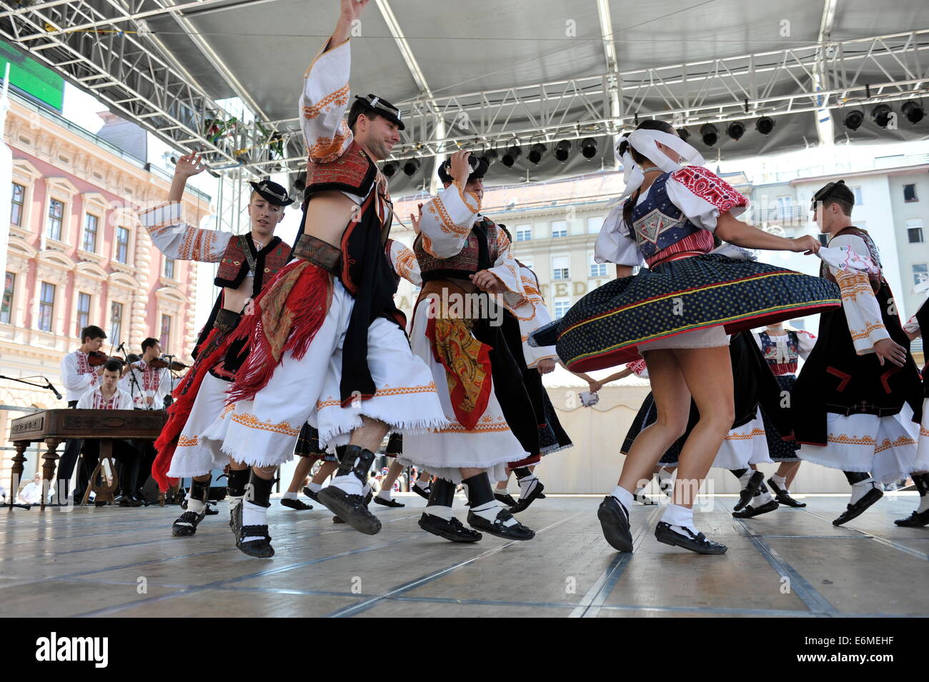 Members of folk group Detva from Slovakia during the 48th International ...