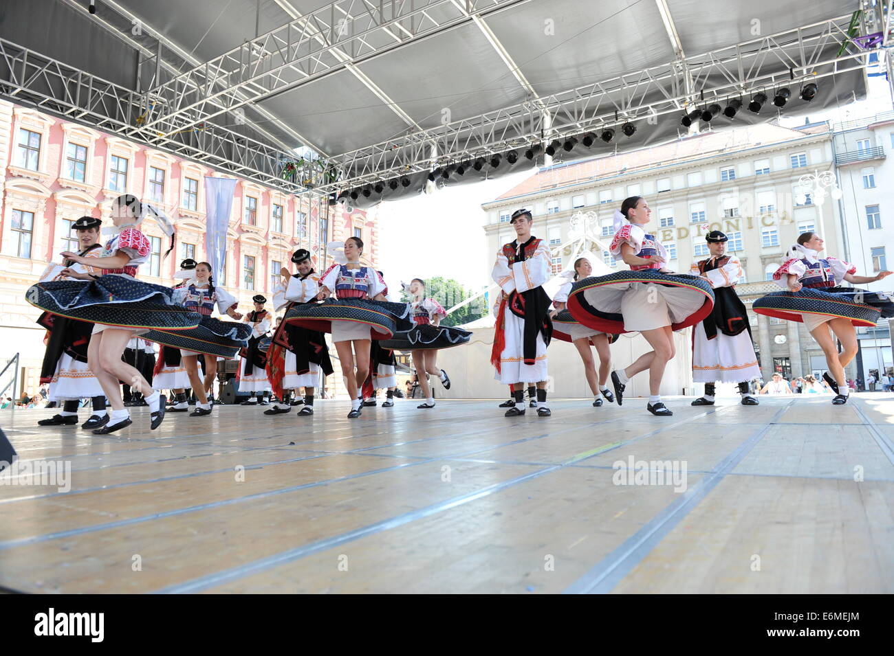 Members of folk group Detva from Slovakia during the 48th International ...