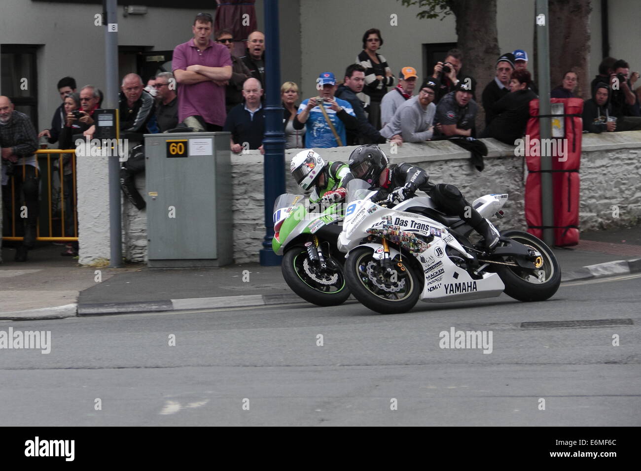 Alan Bonner (right) and Kiaran Hankin riding side by side through ...