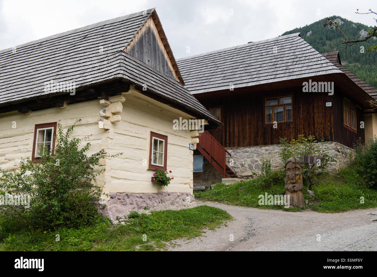 Vlkolinec - picturesque historical village with traditional wooden ...