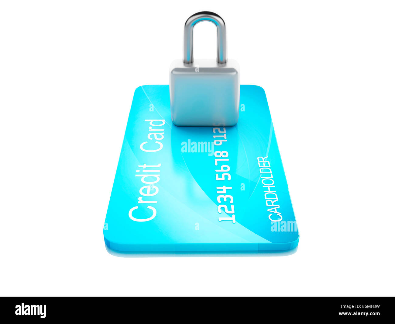 image of credit card and lock .safe banking concept. 3d illustration on ...
