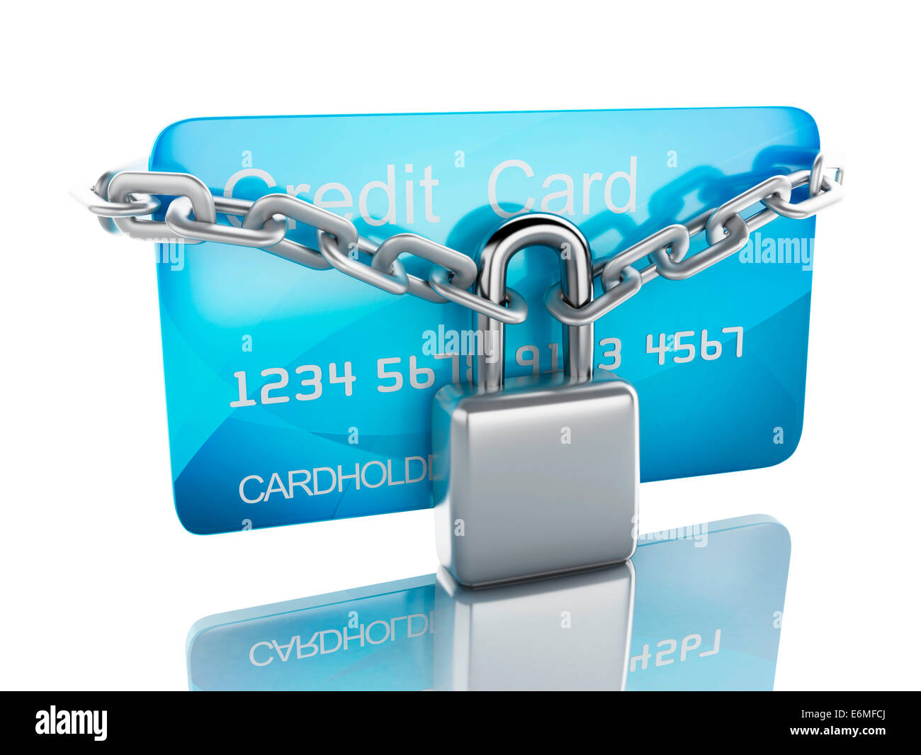 image of credit card and lock .safe banking concept. 3d illustration on ...