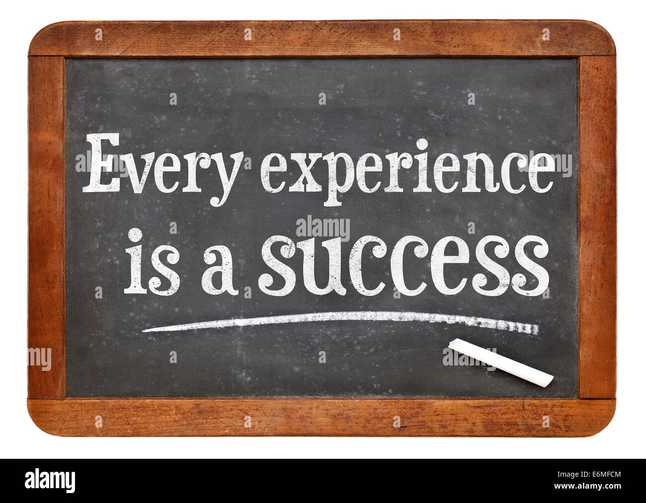 every experience is a success - motivational statement on a vintage ...