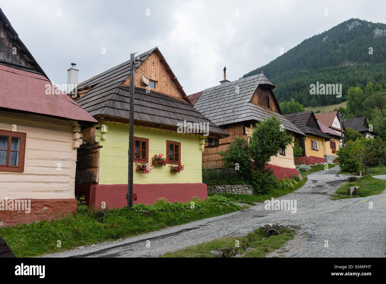 Vlkolinec - picturesque historical village with traditional wooden ...