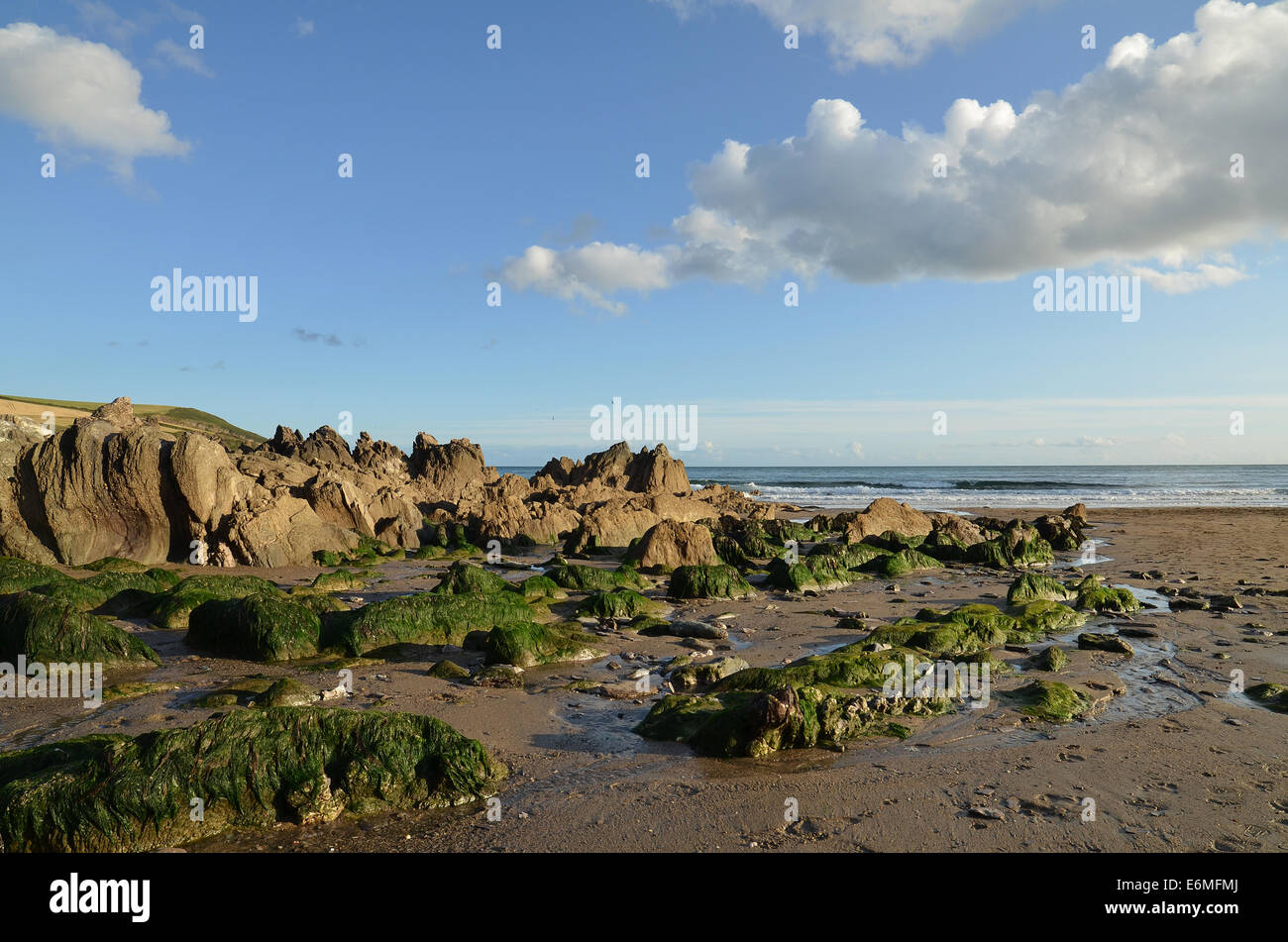 Jagged Rocks On Beach High Resolution Stock Photography and Images - Alamy