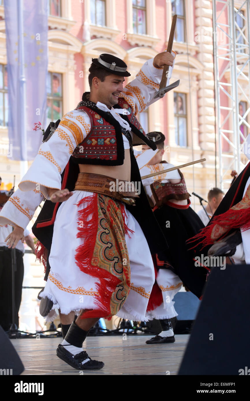 Members of folk group Detva from Slovakia during the 48th International ...