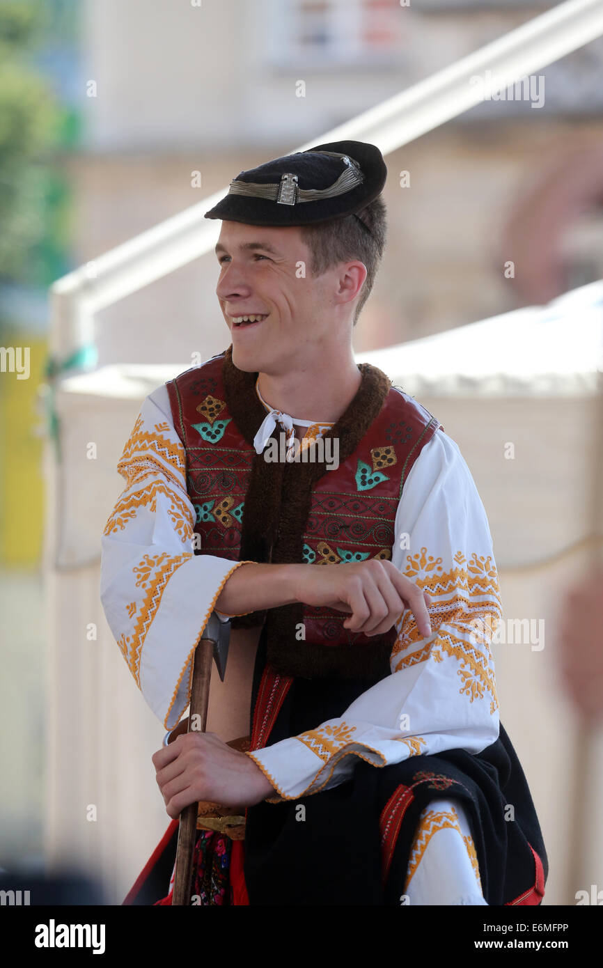 Members of folk group Detva from Slovakia during the 48th International ...