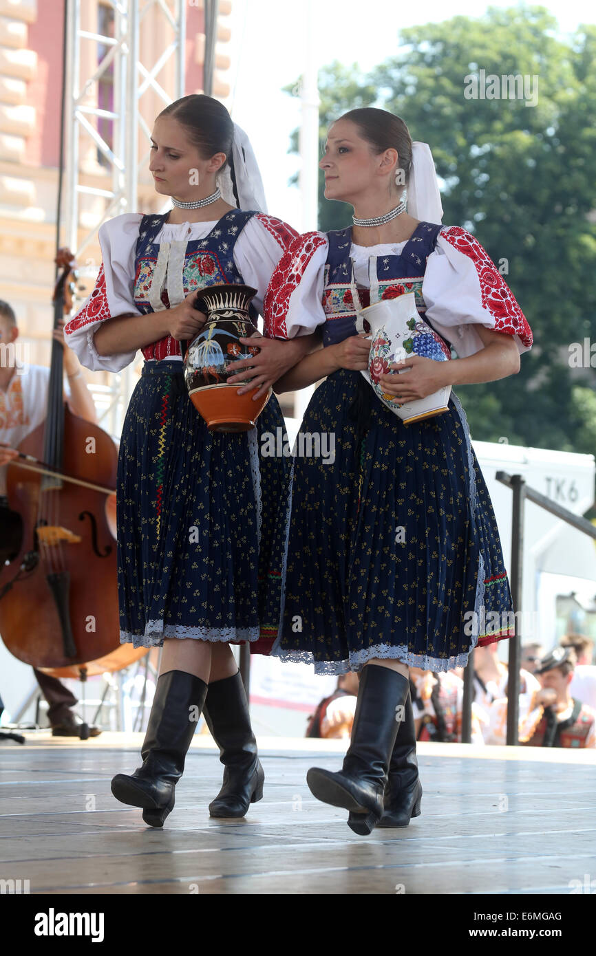 Members of folk group Detva from Slovakia during the 48th International ...