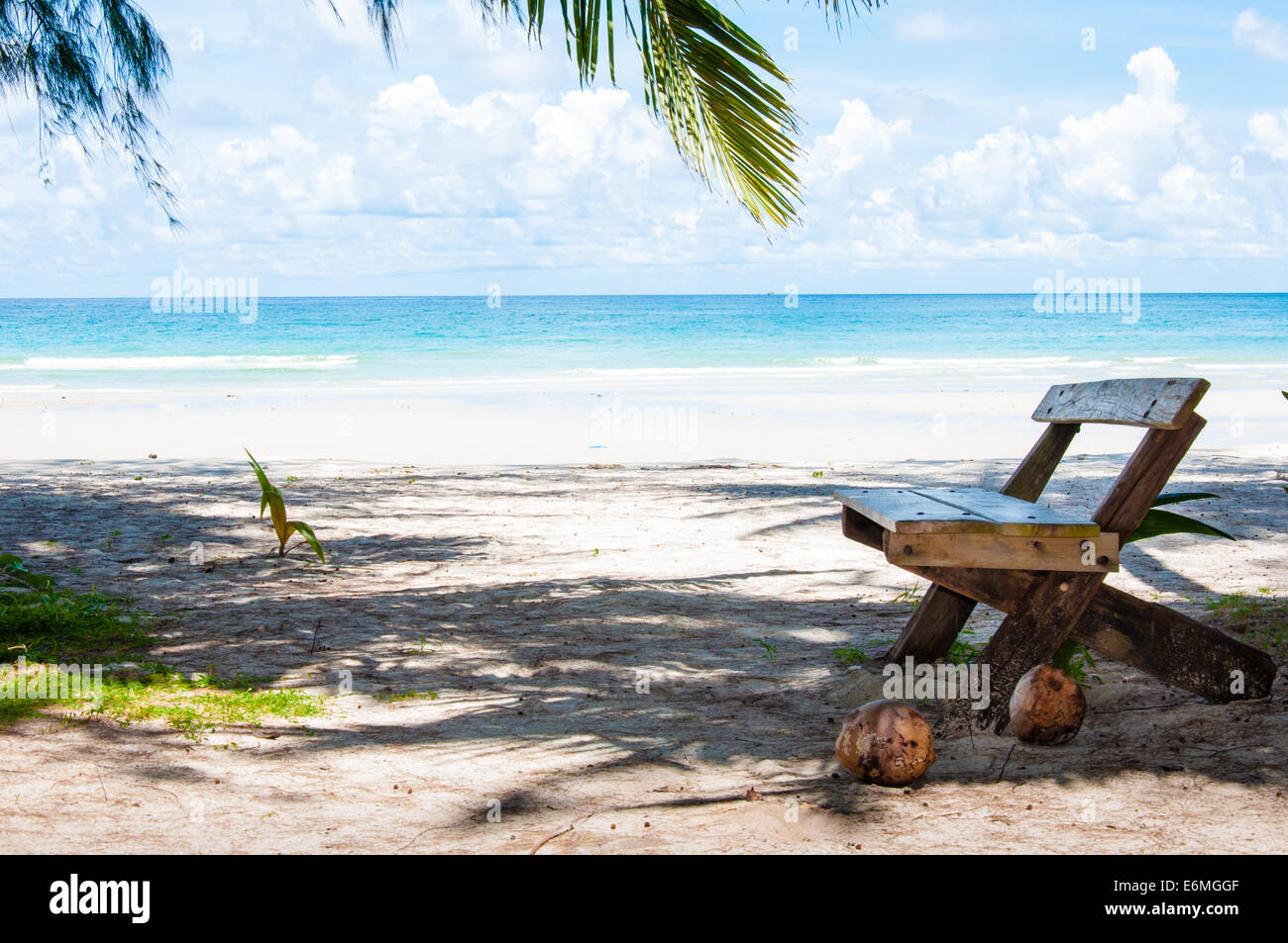 Beautiful tropical beach with white sand, blue waters and colorful ...