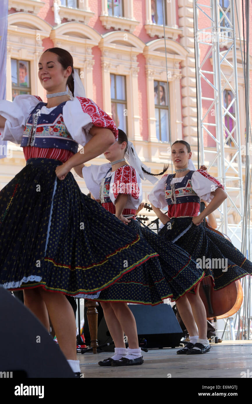 Members of folk group Detva from Slovakia during the 48th International ...