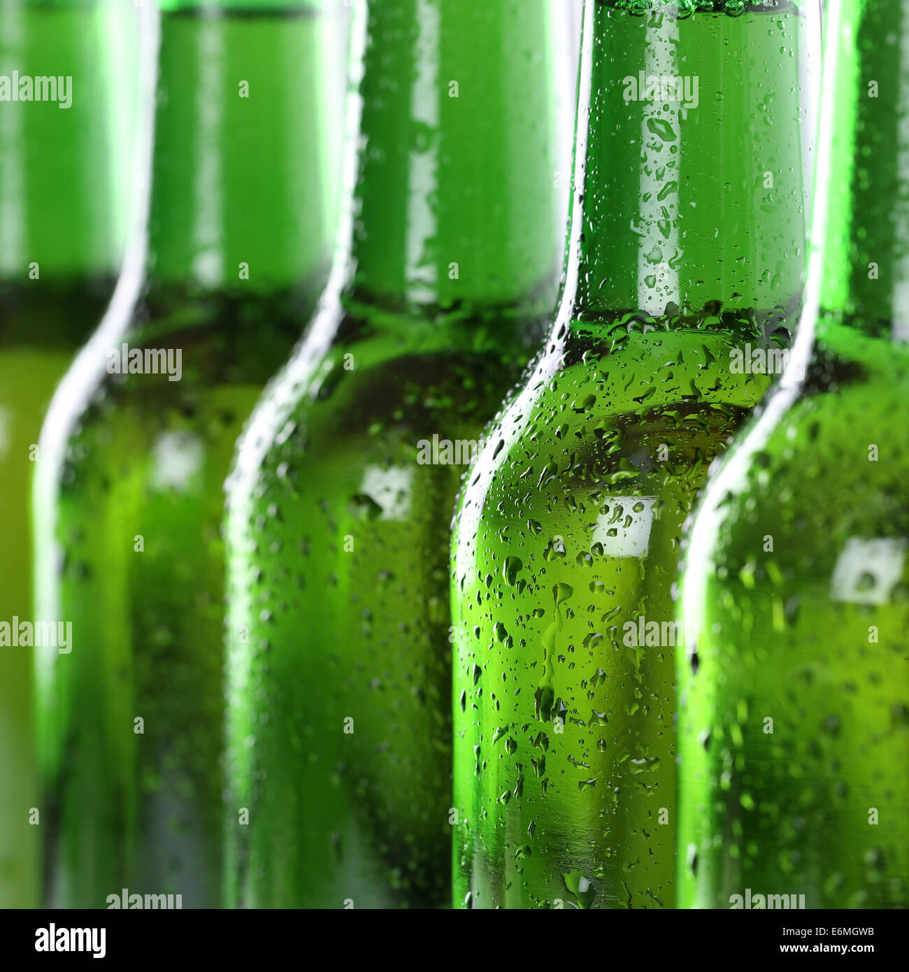 Cold beer in bottles beverage with alcohol and water drops Stock Photo ...