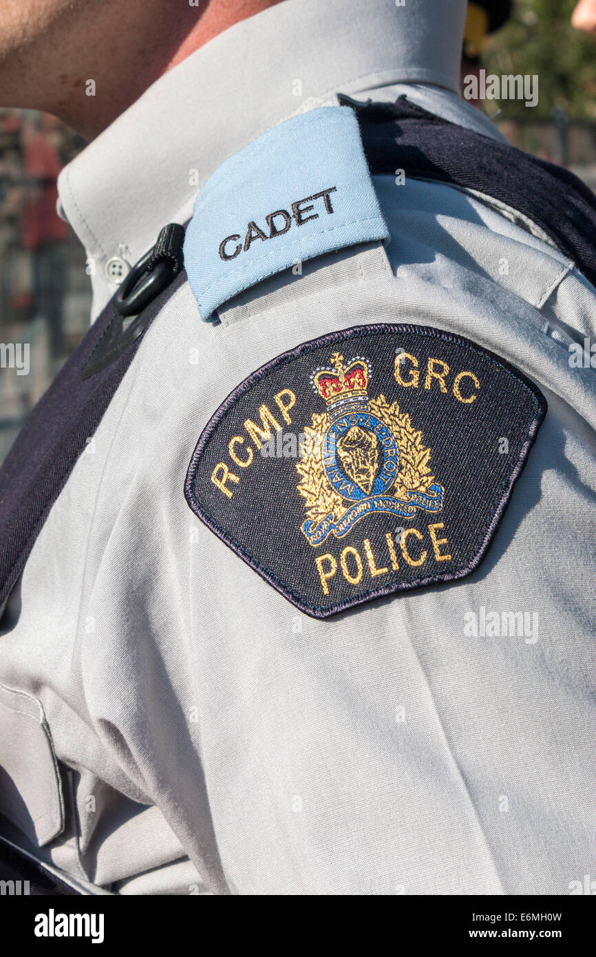 An RCMP cadet at the RCMP cadet training academy, Regina, Saskatchewan ...