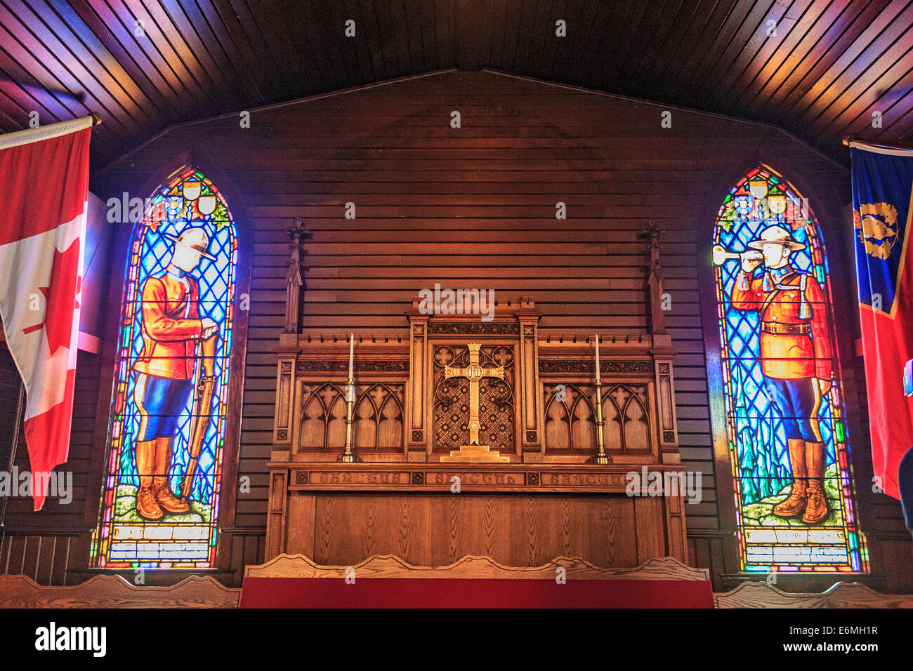 Beautifully lit chapel at the RCMP Depot cadet training academy in ...
