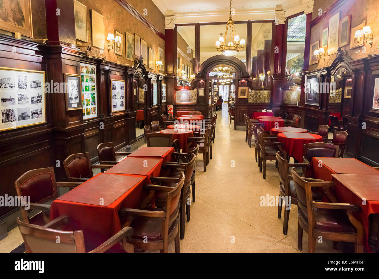 The ancient famous Cafe Tortoni in Buenos Aires city, Argentina Stock ...