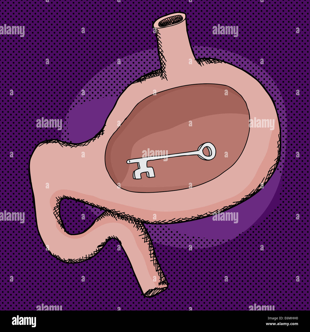 Swallowed key hi-res stock photography and images - Alamy