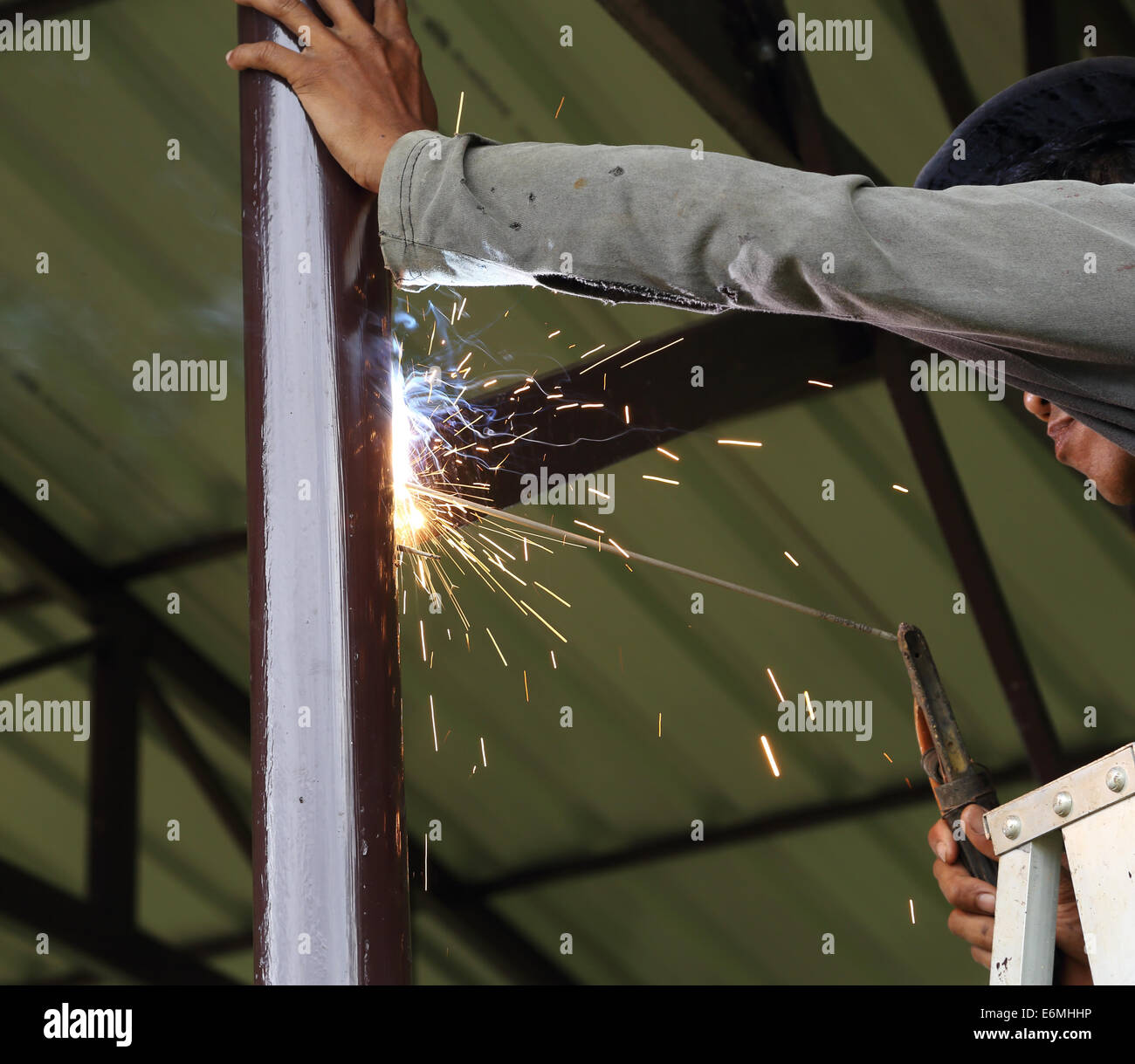 electric welding connecting construction metal Stock Photo - Alamy