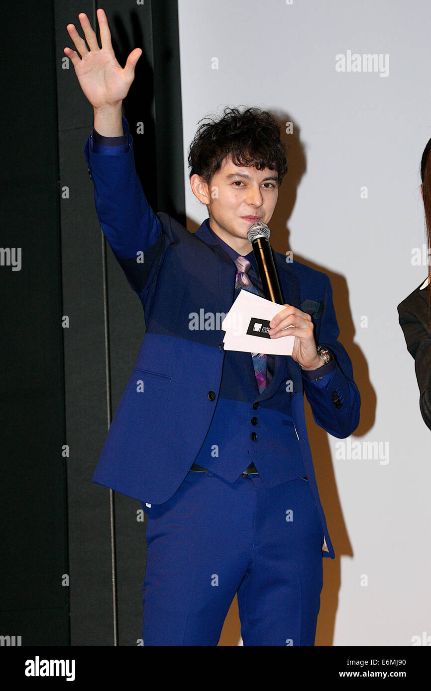 Harry Sugiyama, August 26, 2014 : Talent Harry Sugiyama greets to the ...