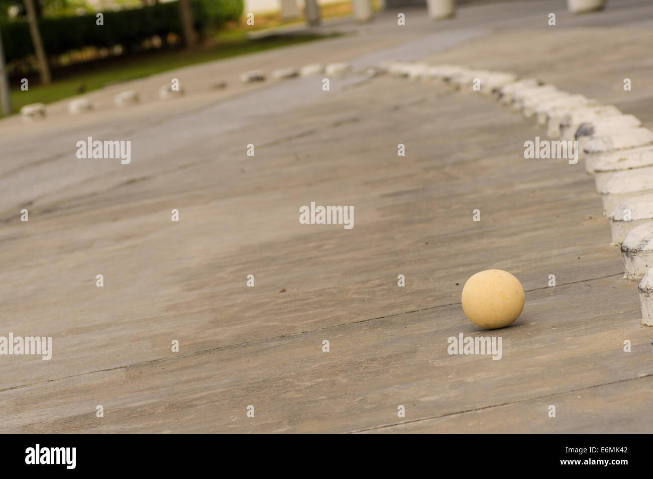 a granite ball with a leading line Stock Photo - Alamy