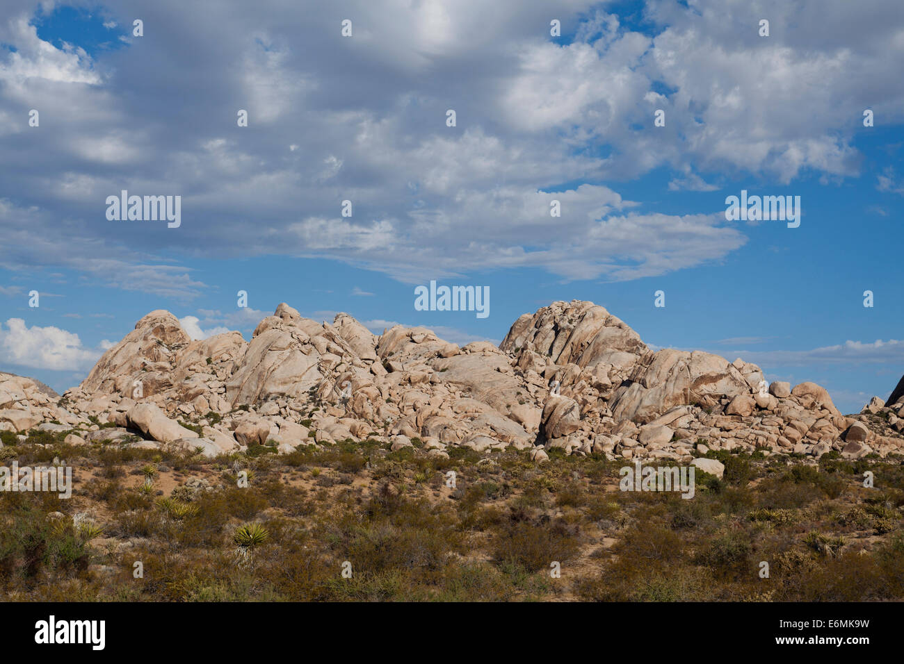 Monzogranite rock formation - Mojave desert, California USA Stock Photo ...