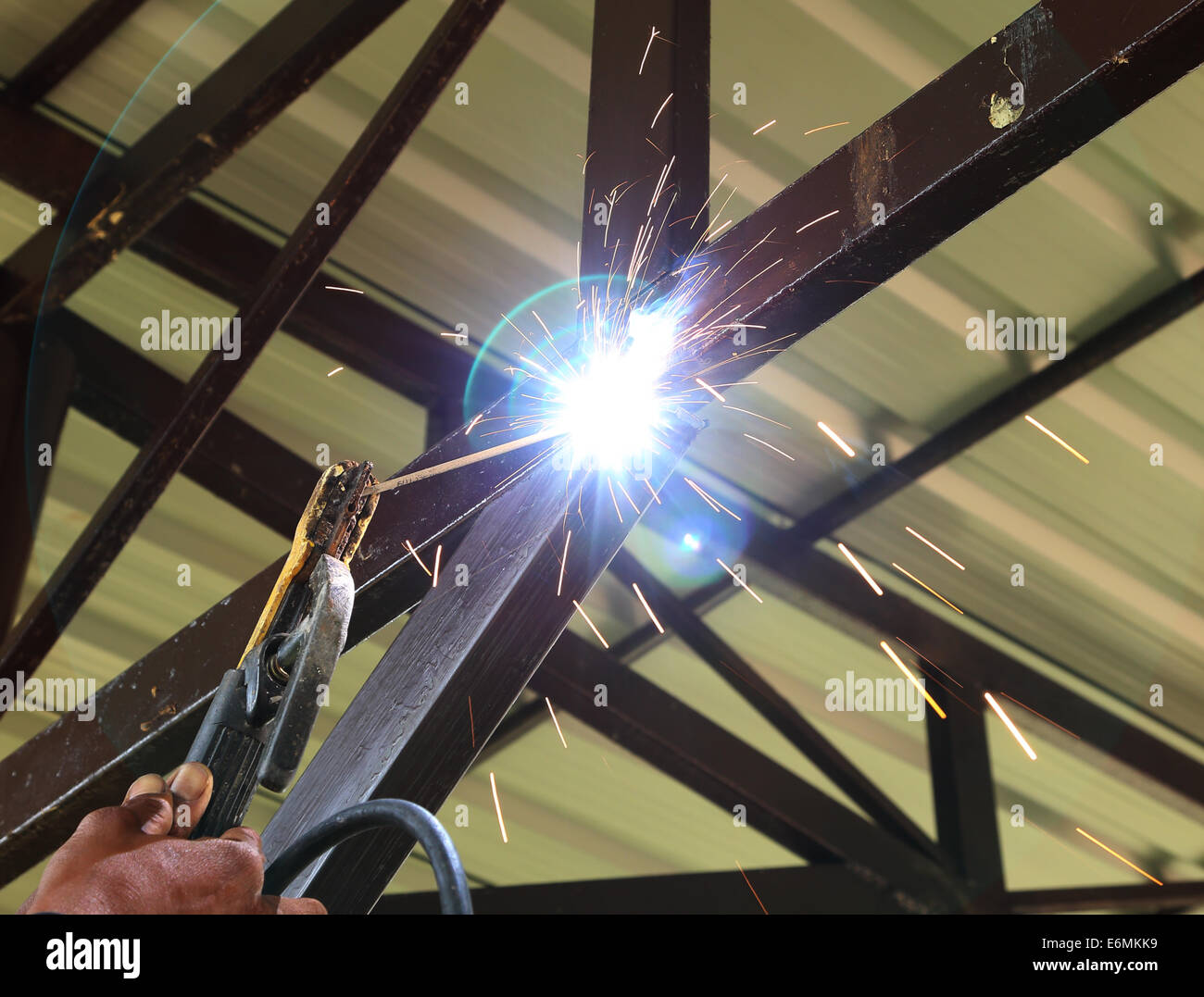 Electric welding connecting construction metal hi-res stock photography ...