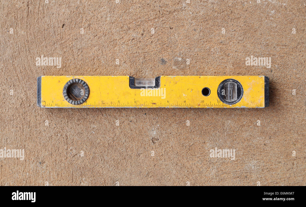 yellow block level with bubble Stock Photo - Alamy