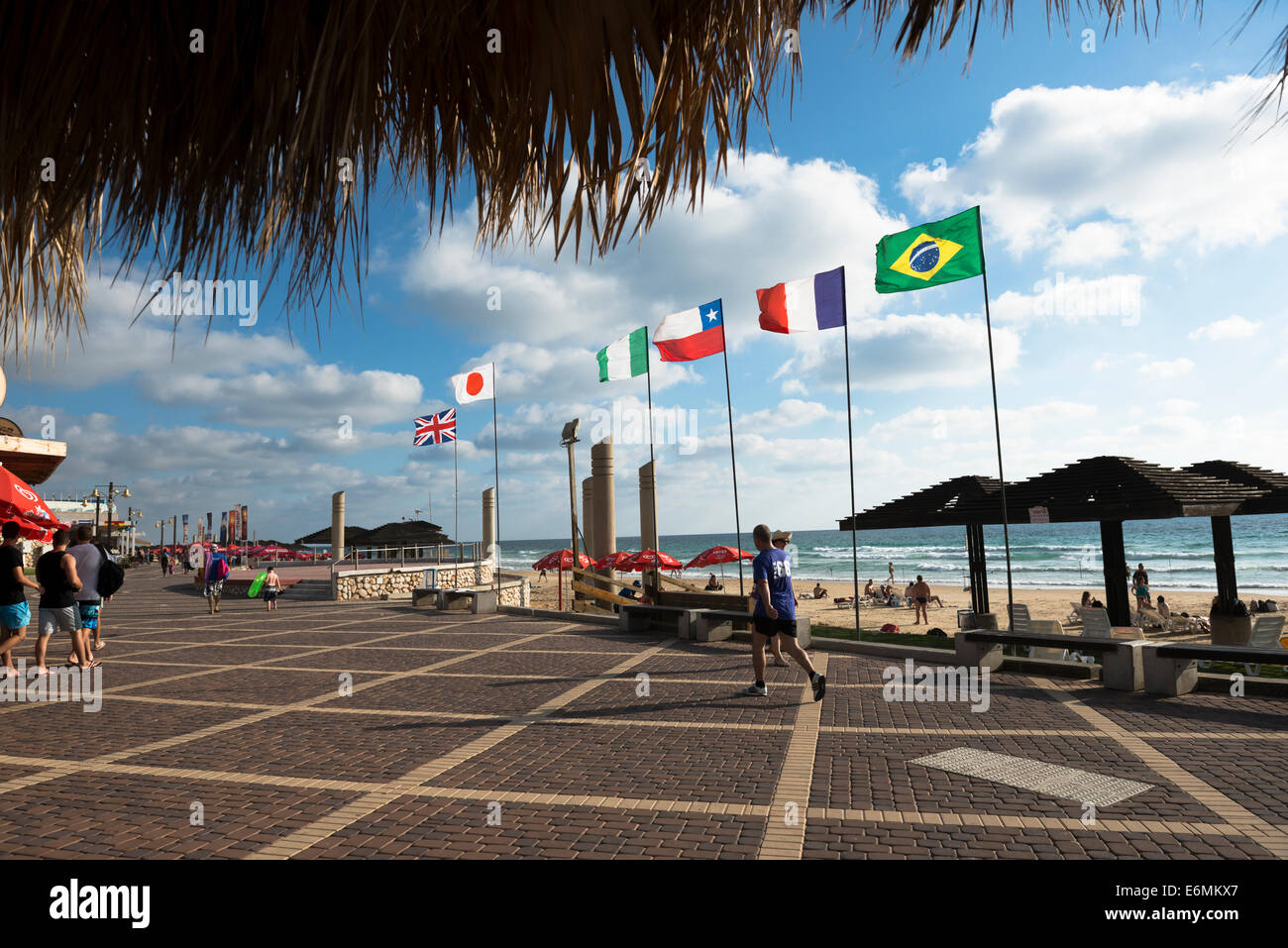 The beach promenade in Haifa, Israel Stock Photo - Alamy