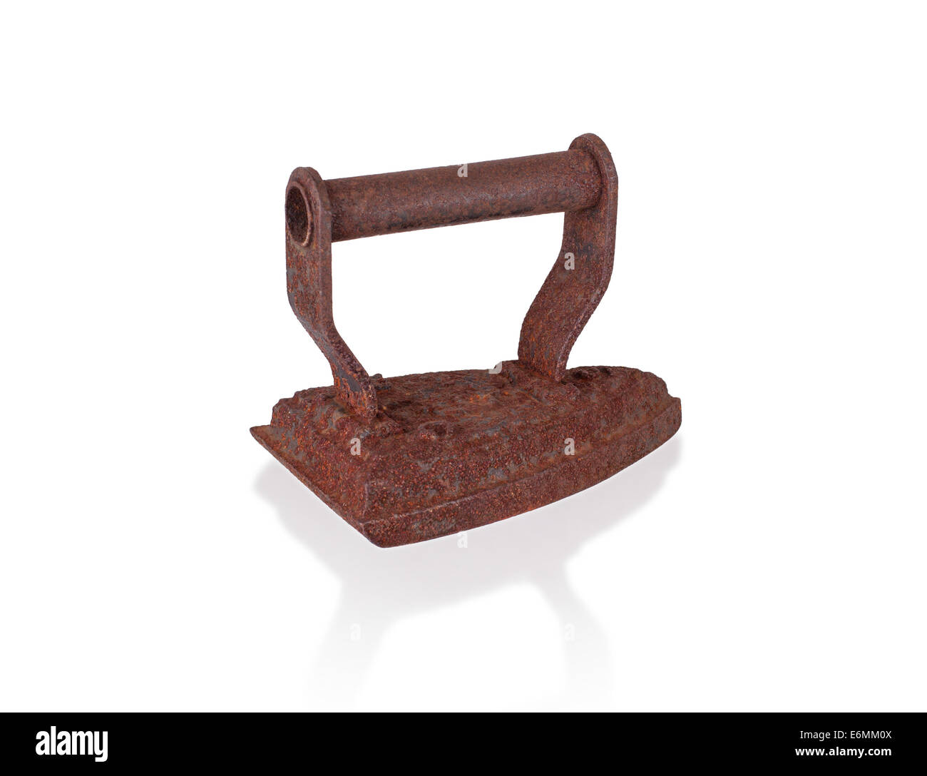 Old iron isolated on a white background Stock Photo - Alamy