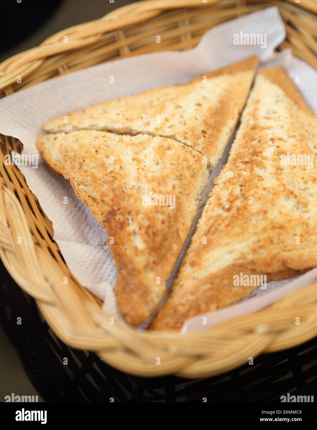 triangle hot sandwiches in basket Stock Photo - Alamy