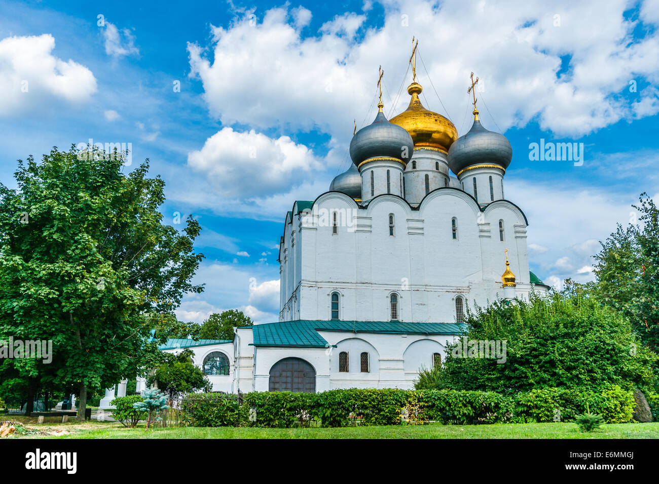 Novodevichy convent of Moscow. Cathedral of Our Lady of Smolensk Stock ...