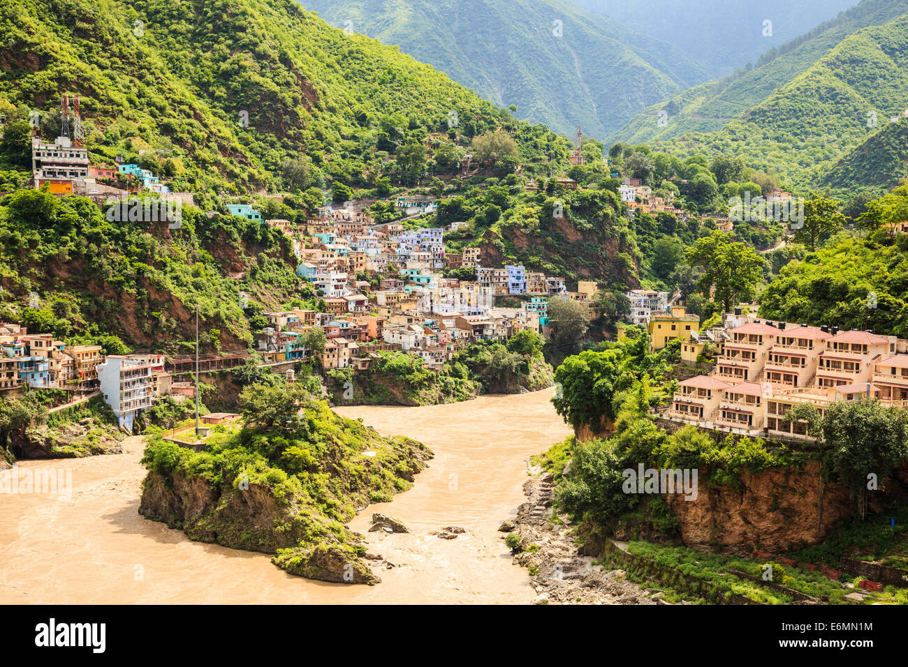 Village at the bank of ganges river after heavy rain Stock Photo - Alamy