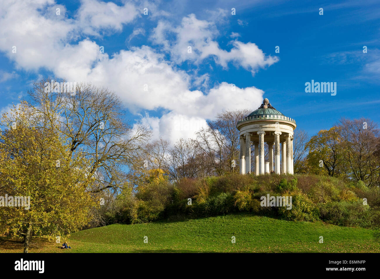 Monopteros in autumn, English Garden, Munich, Upper Bavaria, Bavaria ...