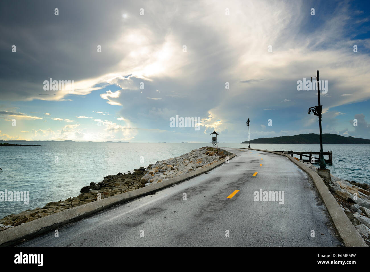 Old pathway into sea Stock Photo - Alamy