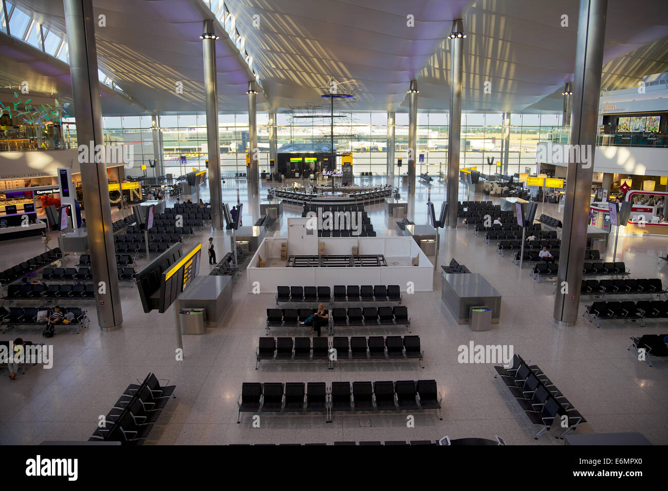 The shopping and waiting area at the new terminal 2 building at ...