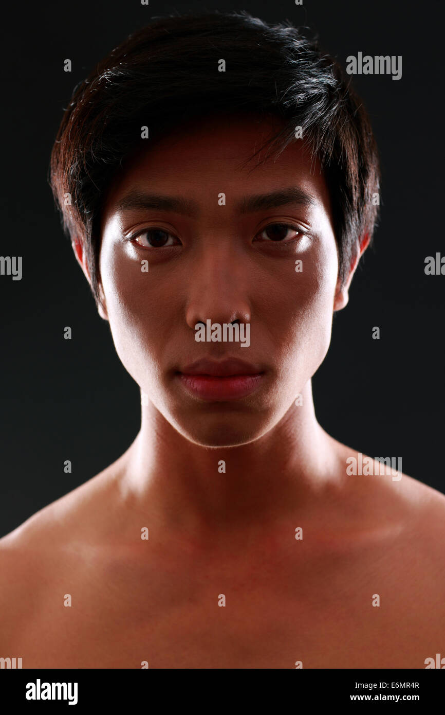 Closeup portrait of a young asian man Stock Photo - Alamy
