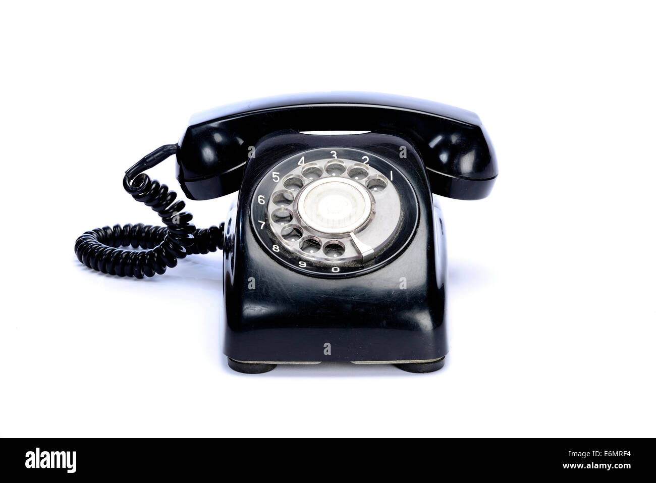 An old telephon with rotary dial Stock Photo - Alamy