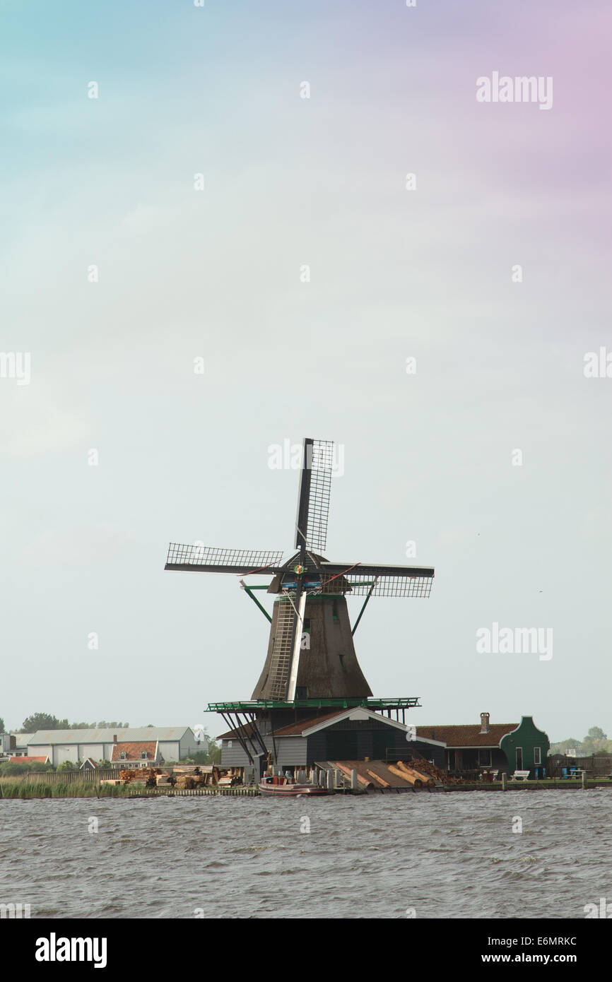 Traditional dutch windmills Stock Photo - Alamy