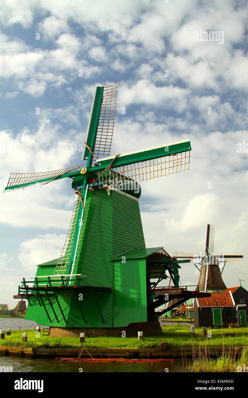 Traditional dutch windmills Stock Photo - Alamy