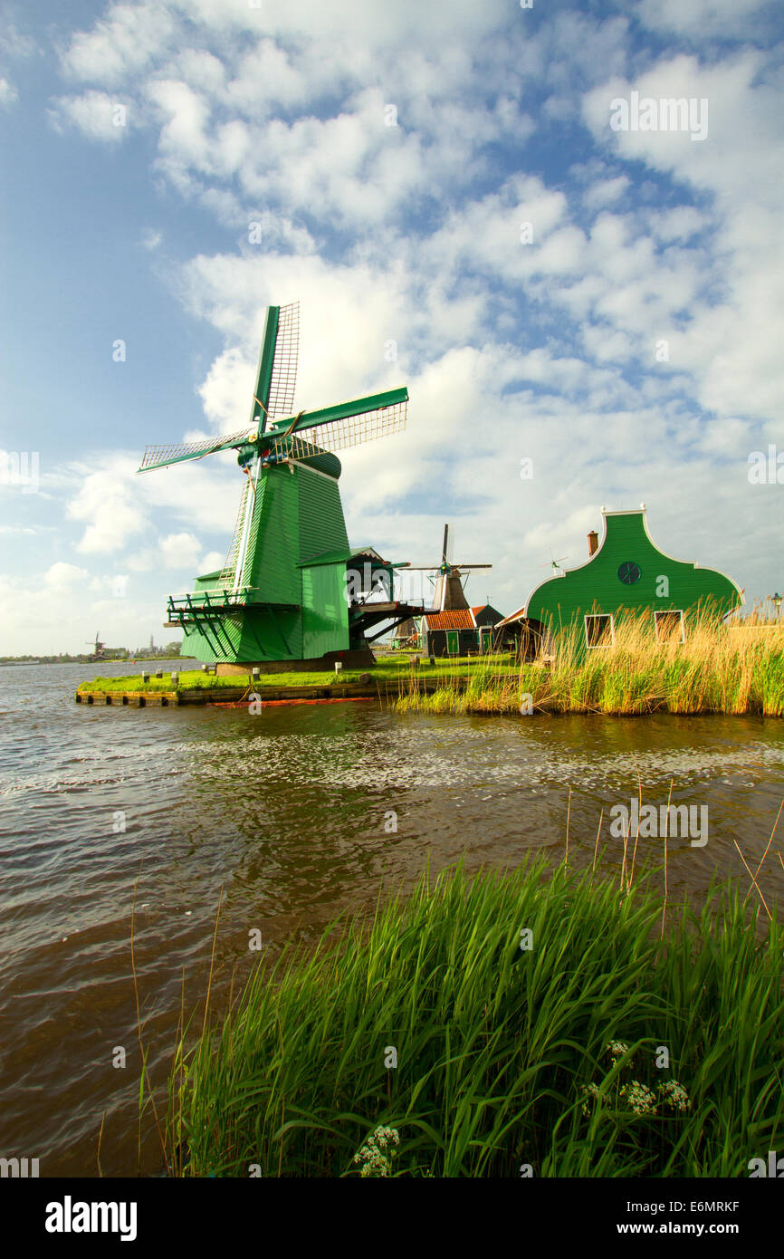 Traditional dutch windmills Stock Photo - Alamy