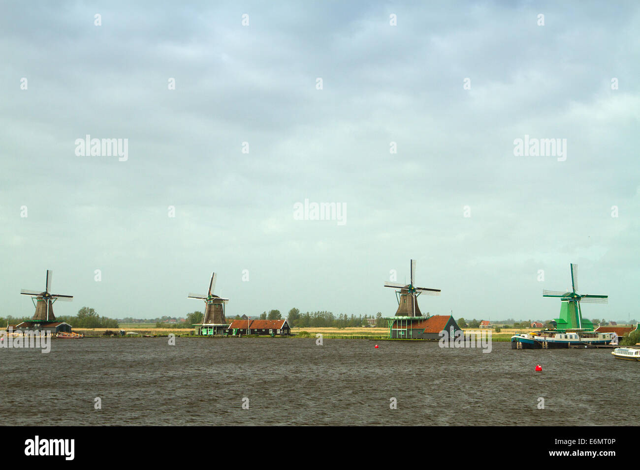 Traditional dutch windmills Stock Photo - Alamy