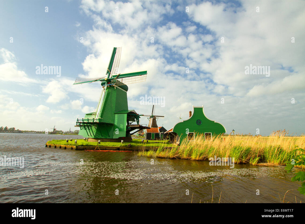 Traditional dutch windmills Stock Photo - Alamy