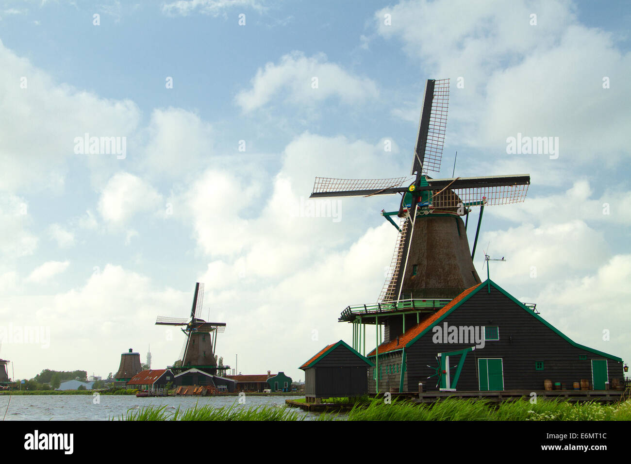 Traditional dutch windmills Stock Photo - Alamy