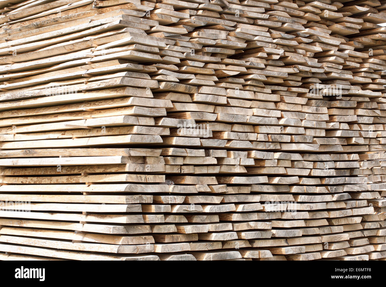 Stack of wood planks for construction buildings and furniture ...