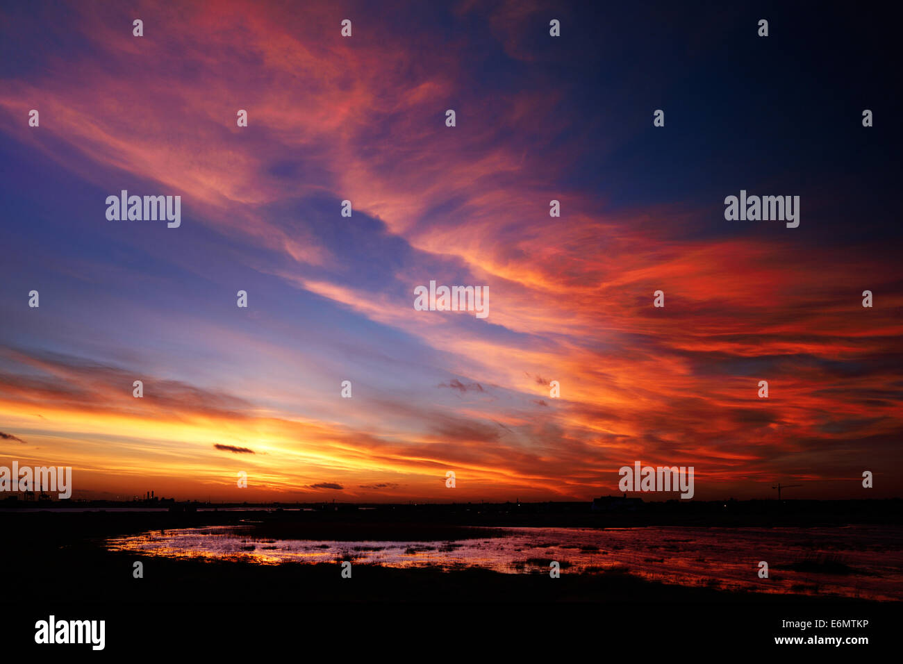 Beautiful sky on a windy day at down Stock Photo - Alamy