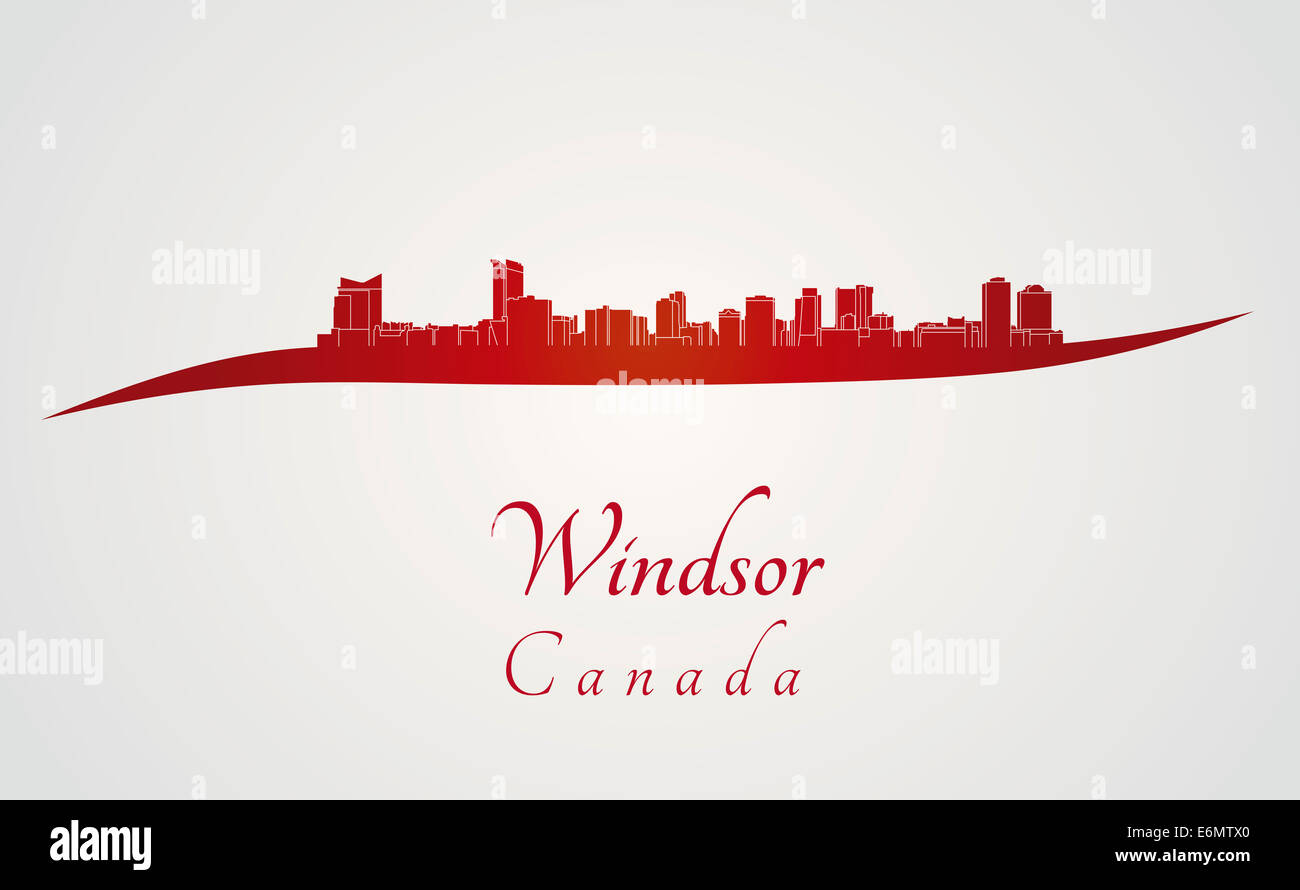 Windsor skyline in red Stock Photo - Alamy