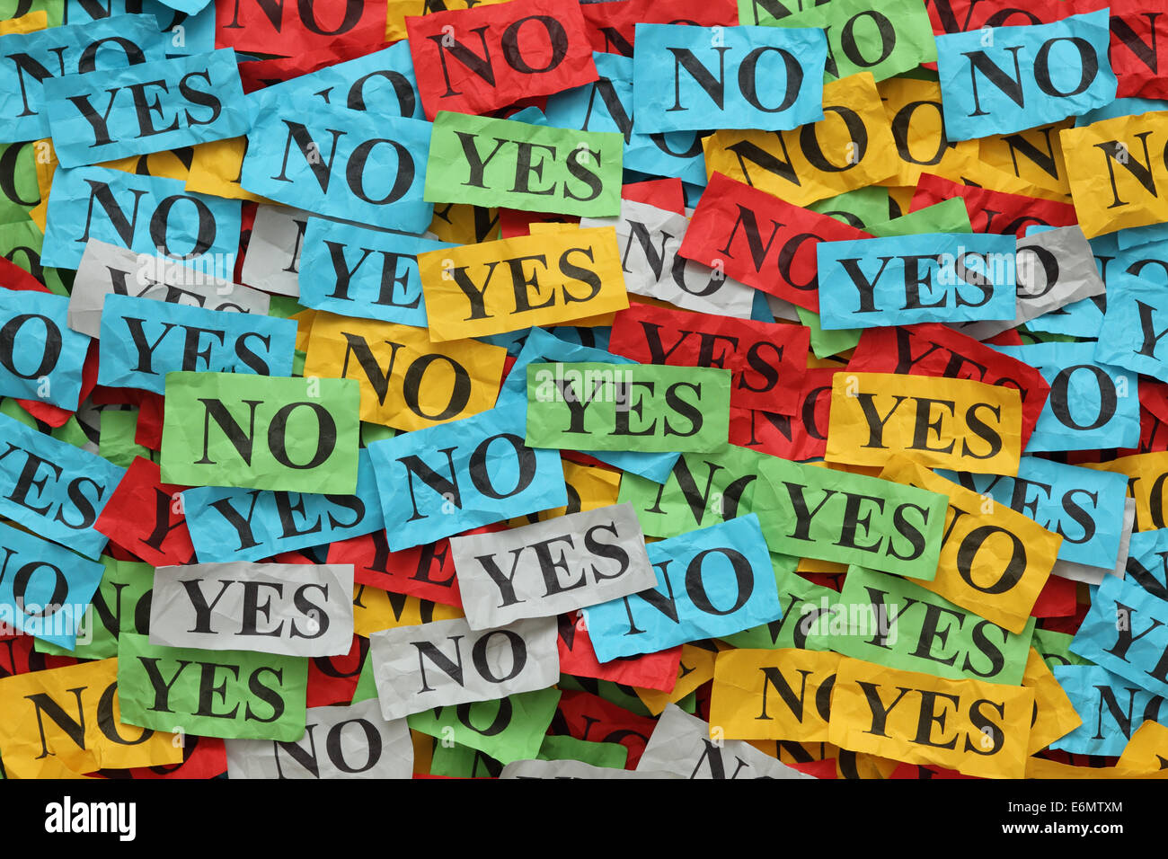 Yes or no hi-res stock photography and images - Alamy