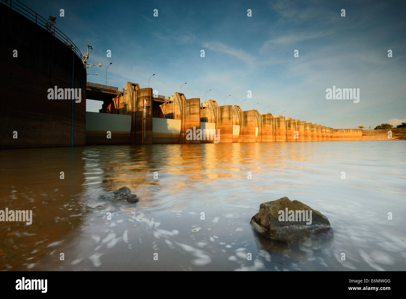 Water flowing from the dam, Water Gates for Irrigation Stock Photo - Alamy