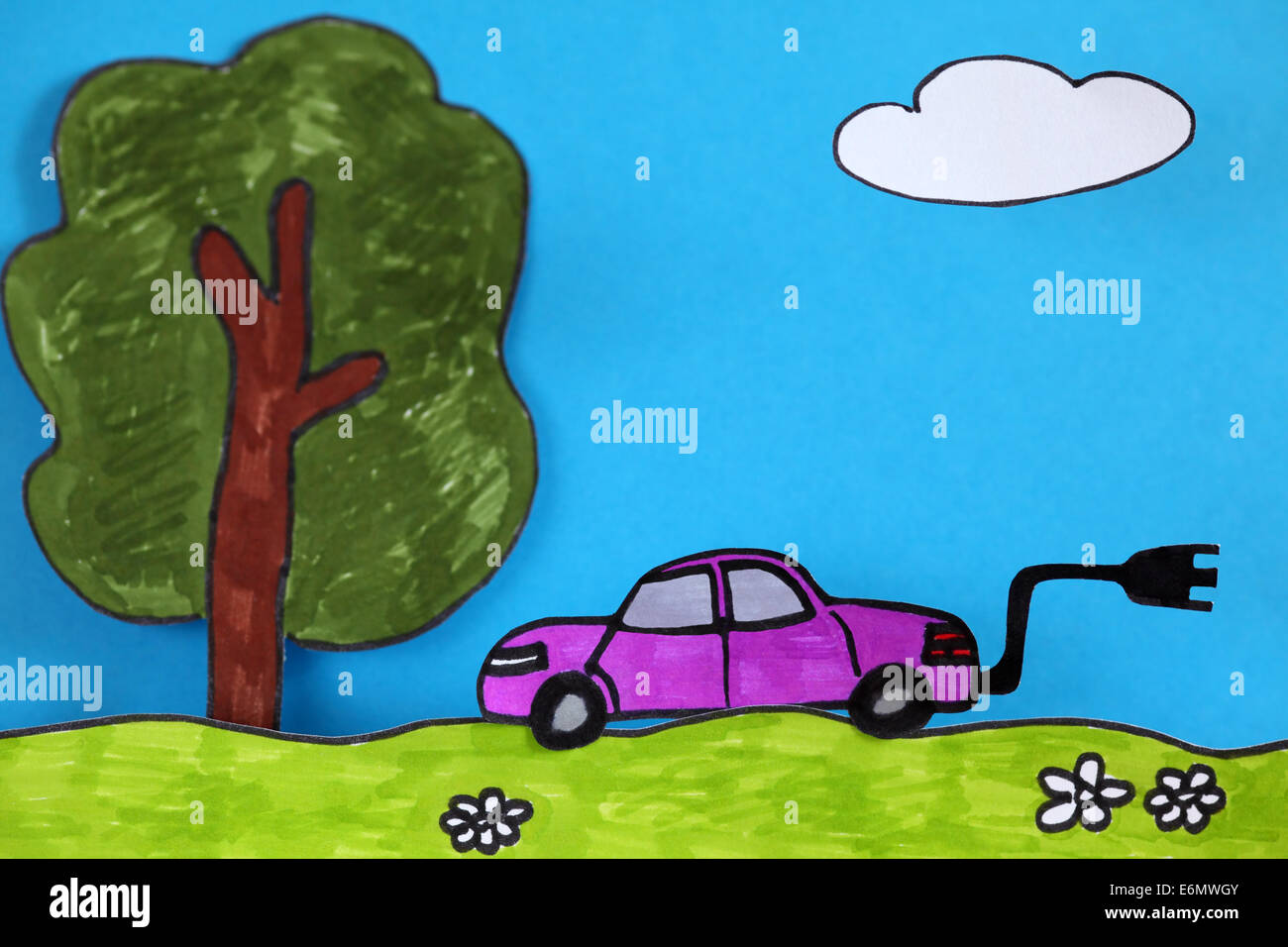 Child drawing car hi-res stock photography and images - Alamy